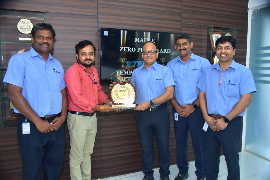 Tempel Wins Zero PPM Award for Manufacturing Excellence